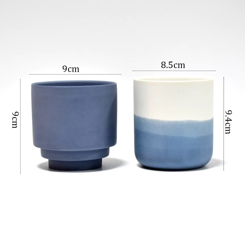 Blue and white ceramic candle pot candlestick - Candle Vessels ...