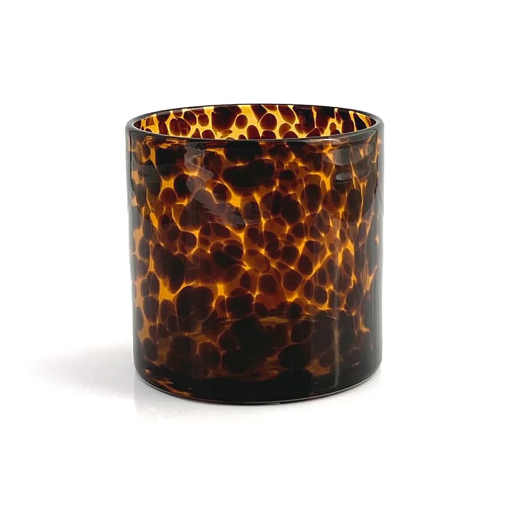 Creative leopard pattern candle glass vessel - Candle Vessels Wholesale ...