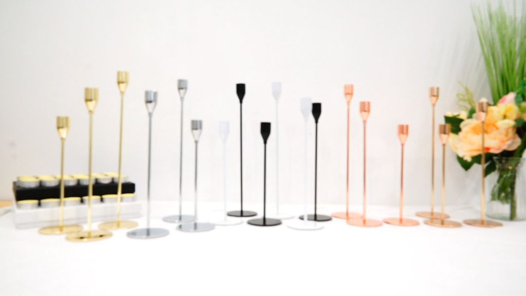 Gold High Rod Rust Tapered Rod Iron Candle Base - Candle Vessels ...