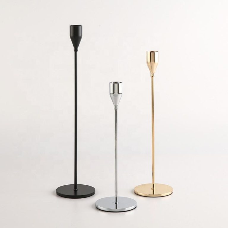 Gold High Rod Rust Tapered Rod Iron Candle Base - Candle Vessels ...